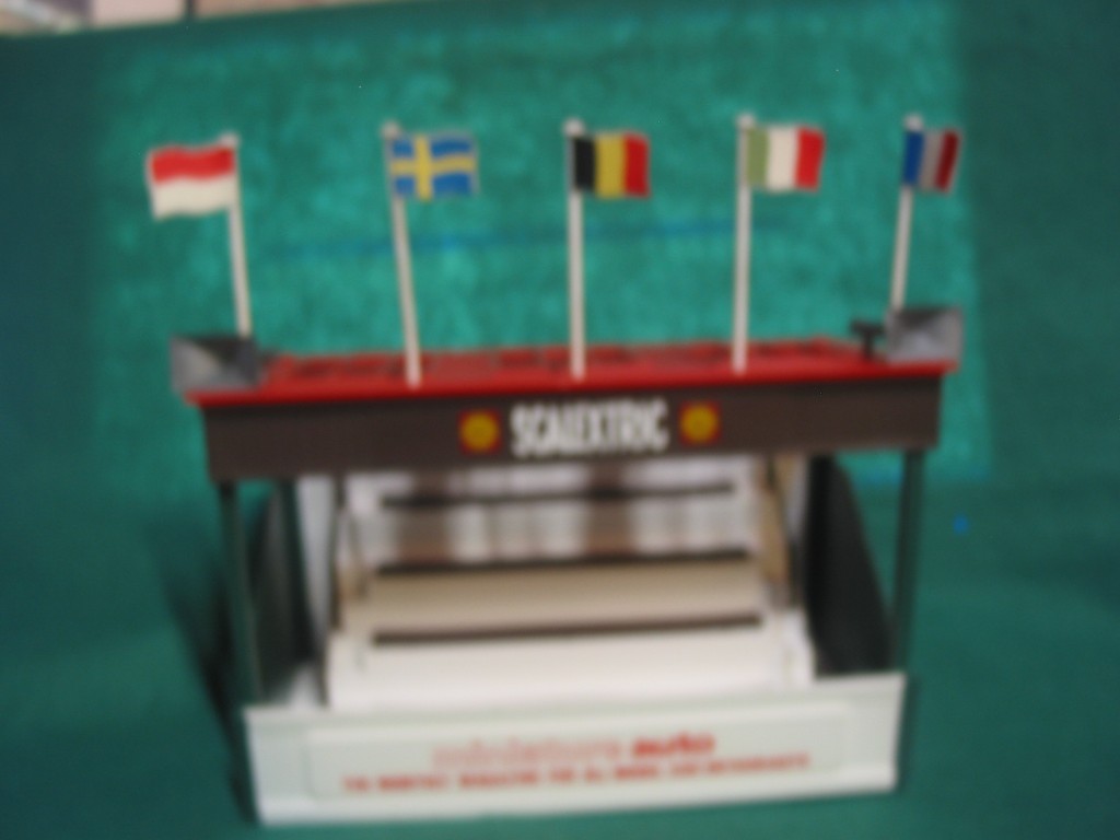 SCALEXTRIC VINTAGE A/209 GRANDSTAND miniature auto IN RED VERY GOOD ...